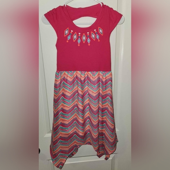 Faded Glory | Dresses | Faded Glory Vibrant Pink And Chevron Dress ...